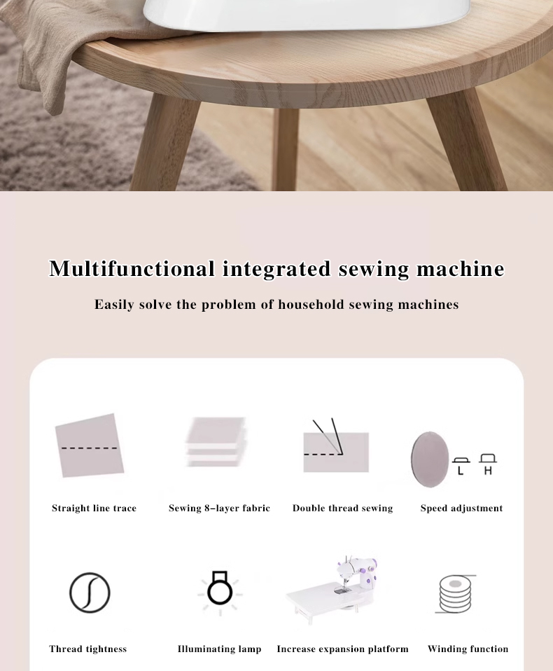 【ALL FLYING】Mini Electric 202 Sewing Machine 2-Speed Portable Sewing ...