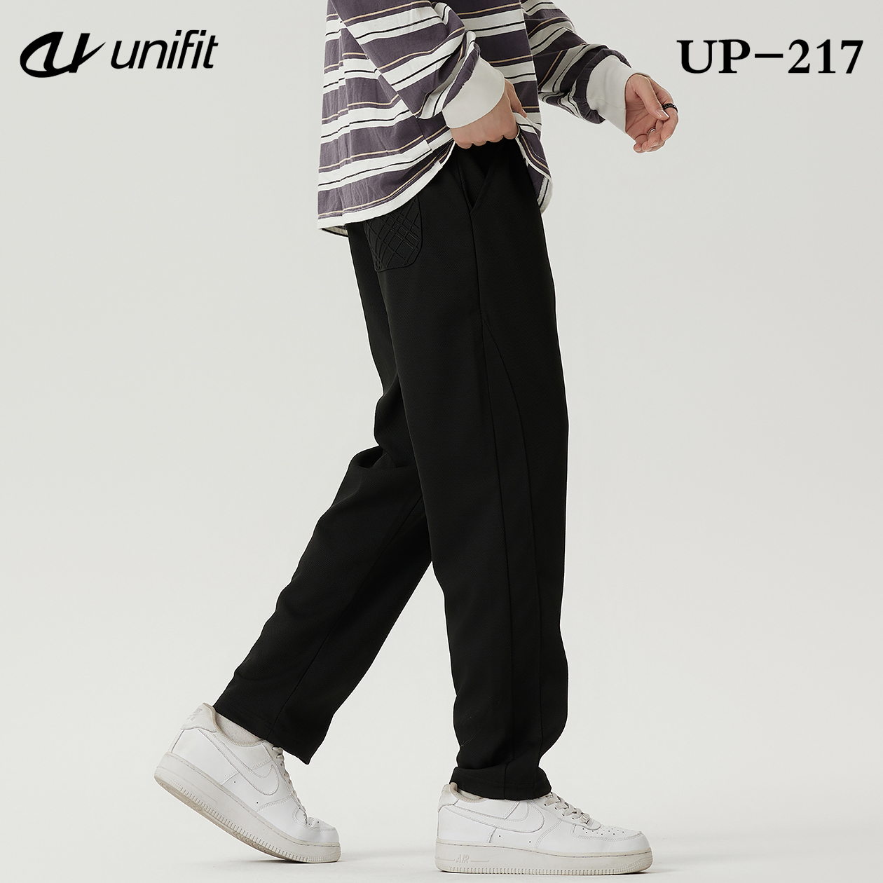 UNIFIT Mini Waffle Jogging Pants Men with Pockets Drawstring Straight ...