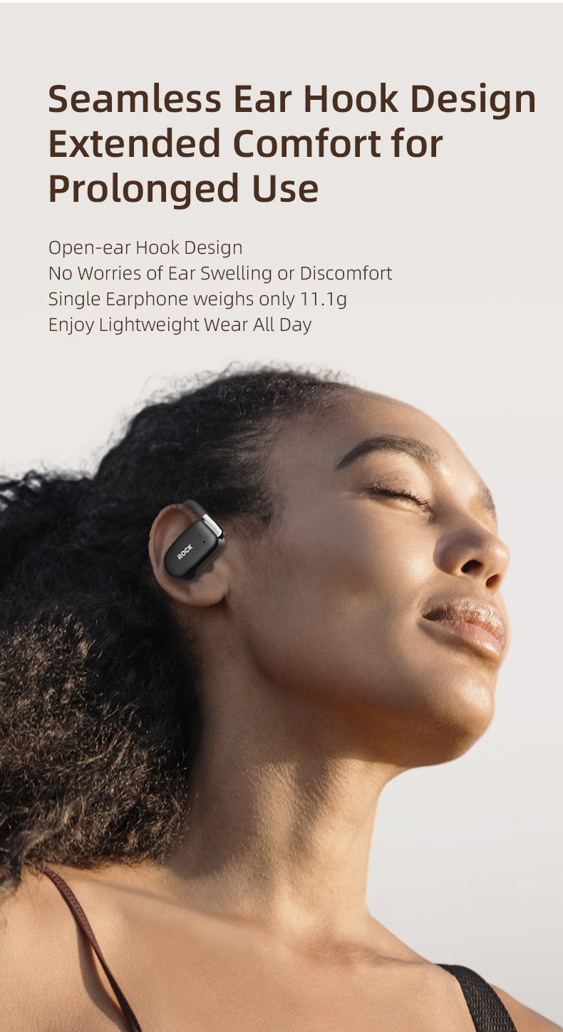 Rock Space X900 OWS Bluetooth 5.3 Earphones Open Ear Wireless Earbuds ...