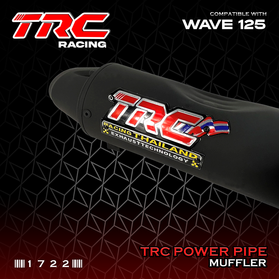TRC Racing Wave 125 Stock Power Pipe Muffler Exhaust with Removable ...