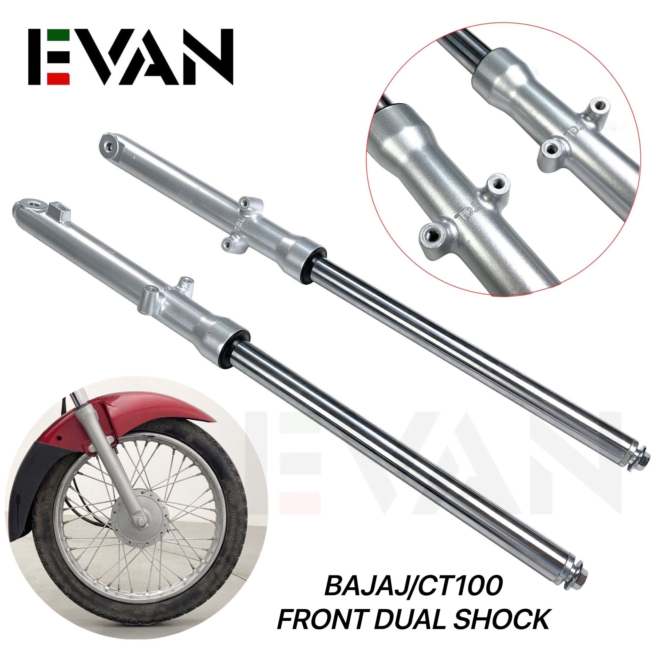 EVAN.PH Kawasaki BAJAJ CT100 Front Dual Shock Absorber Stock Ordinary ...
