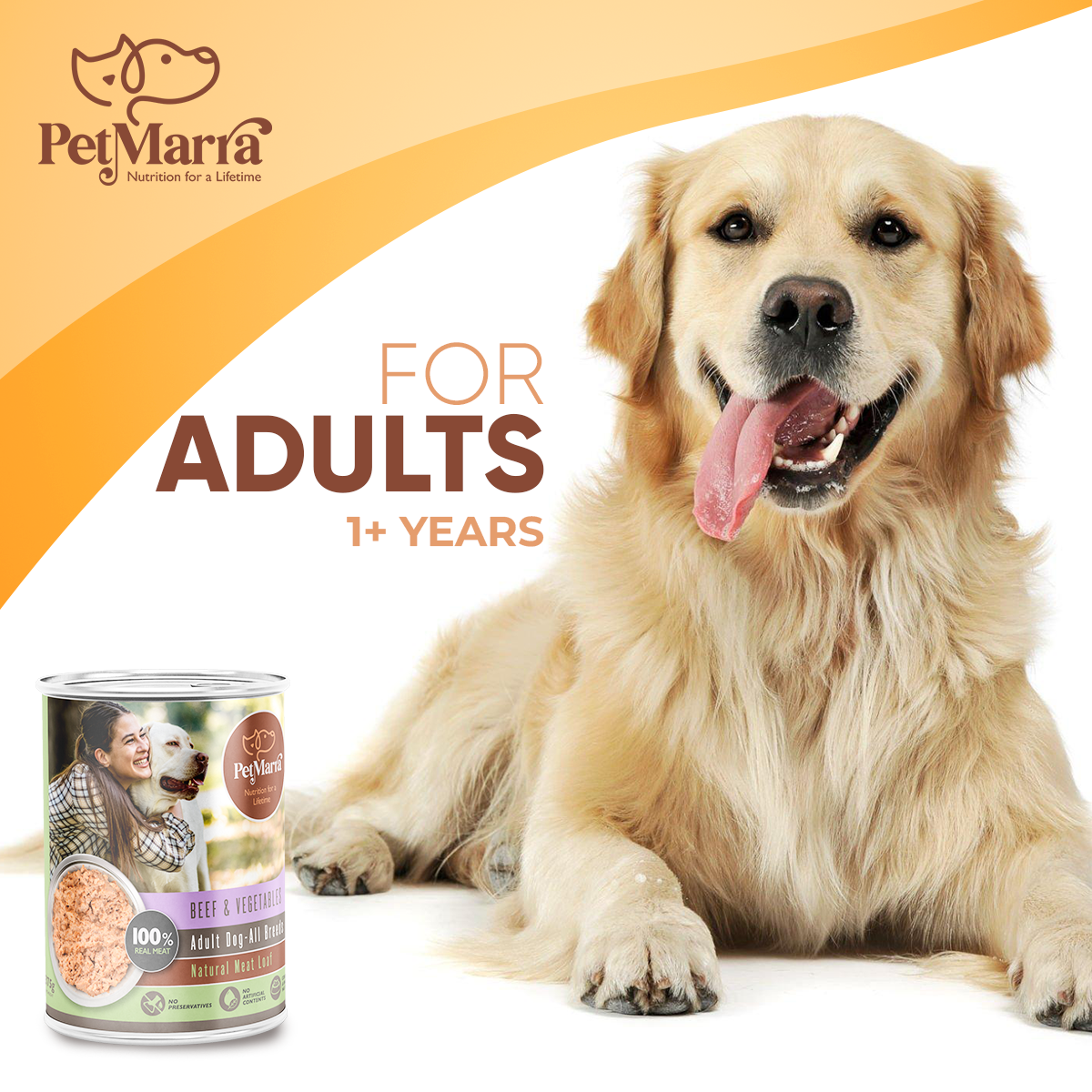 PetMarra Natural Meat Loaf Adult Dog Wet Food Can Lamb Beef Veg Chicken ...