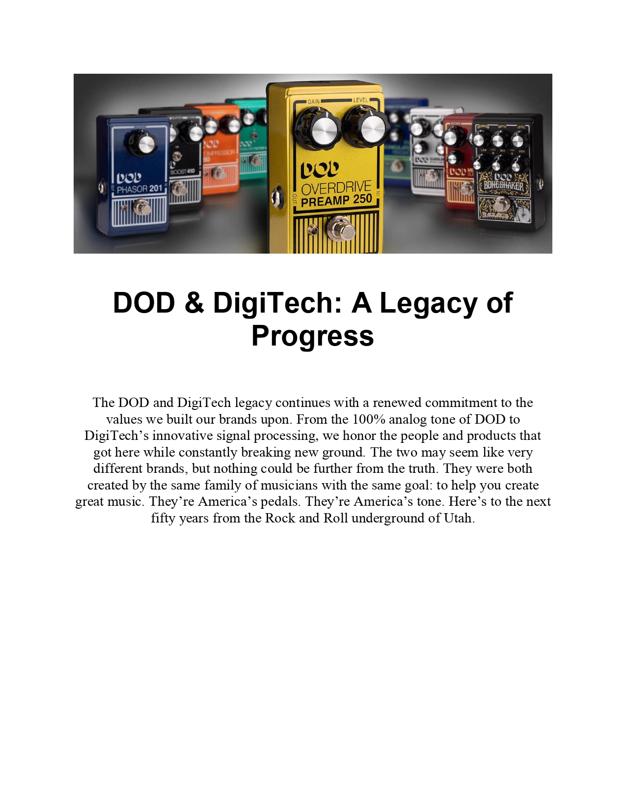 DOD Rubberneck LED True Bypass Tap Ratio Switch Analog Delay Effects ...