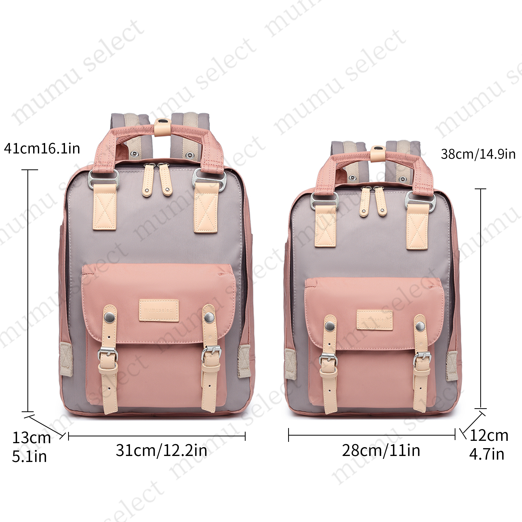 【High-End Mumu】 M680 Quality Nylon Waterproof Back Pack Woman Students ...