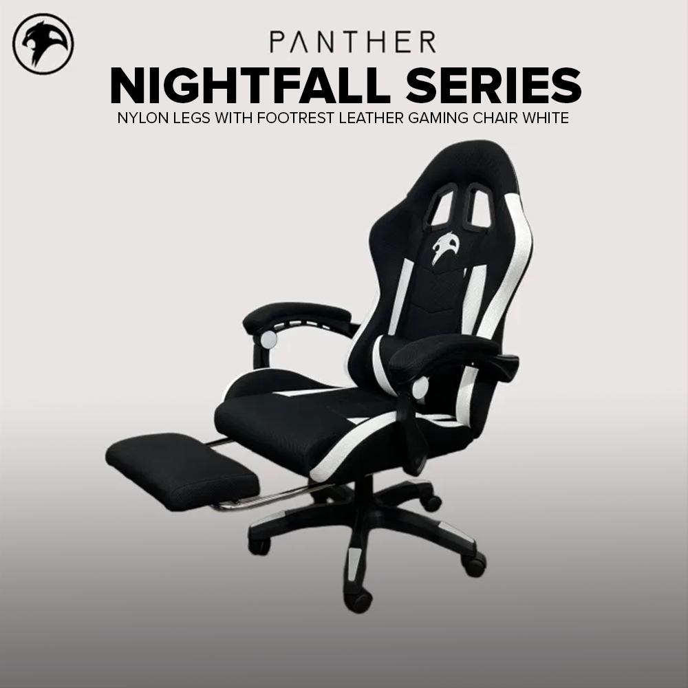 EasyPC | Panther Nightfall Series Nylon Legs/ with Footrest Fabric and ...