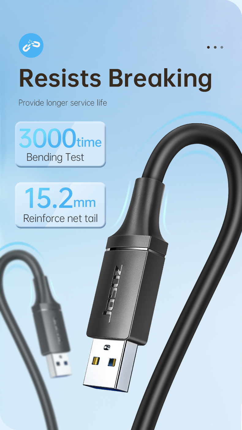 Jasoz USB 3.0 Male to Male Extension Cable High Speed Data Cable for ...