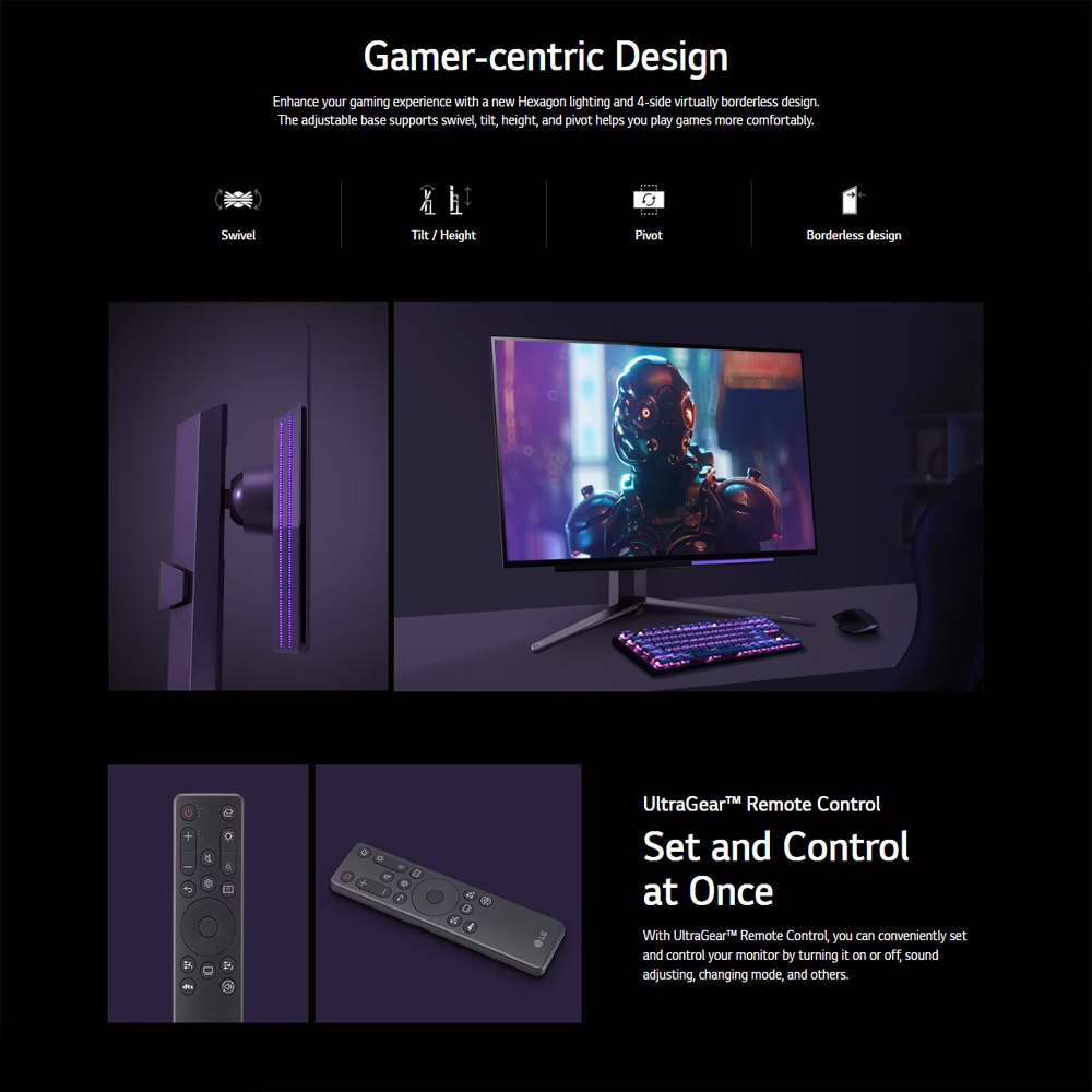 LG 27GR95QE-B 27" UltraGear OLED 240Hz 1440p QHD HDR Gaming Monitor ...
