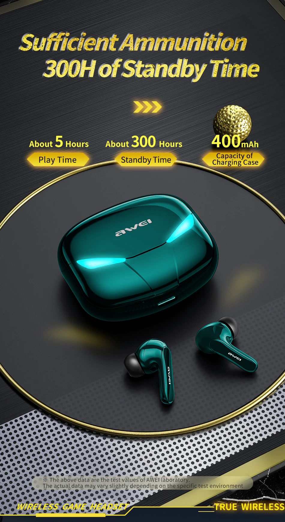 Awei T35 In-Ear Headset Gaming Earbuds TWS Bluetooth Handsfree Deep ...
