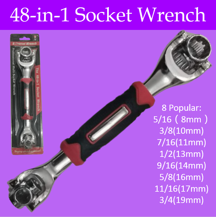 Mago 48-in-1 Socket Wrench Multi-Functional Universal Wrench | Shopee Philippines