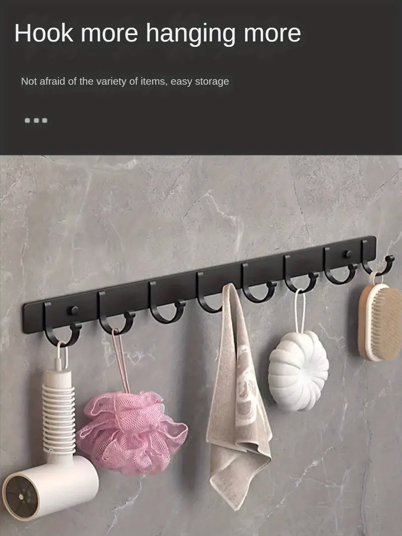 Free Punching wall-mounted Bathroom Hook Door Hook Space Aluminum Wall ...