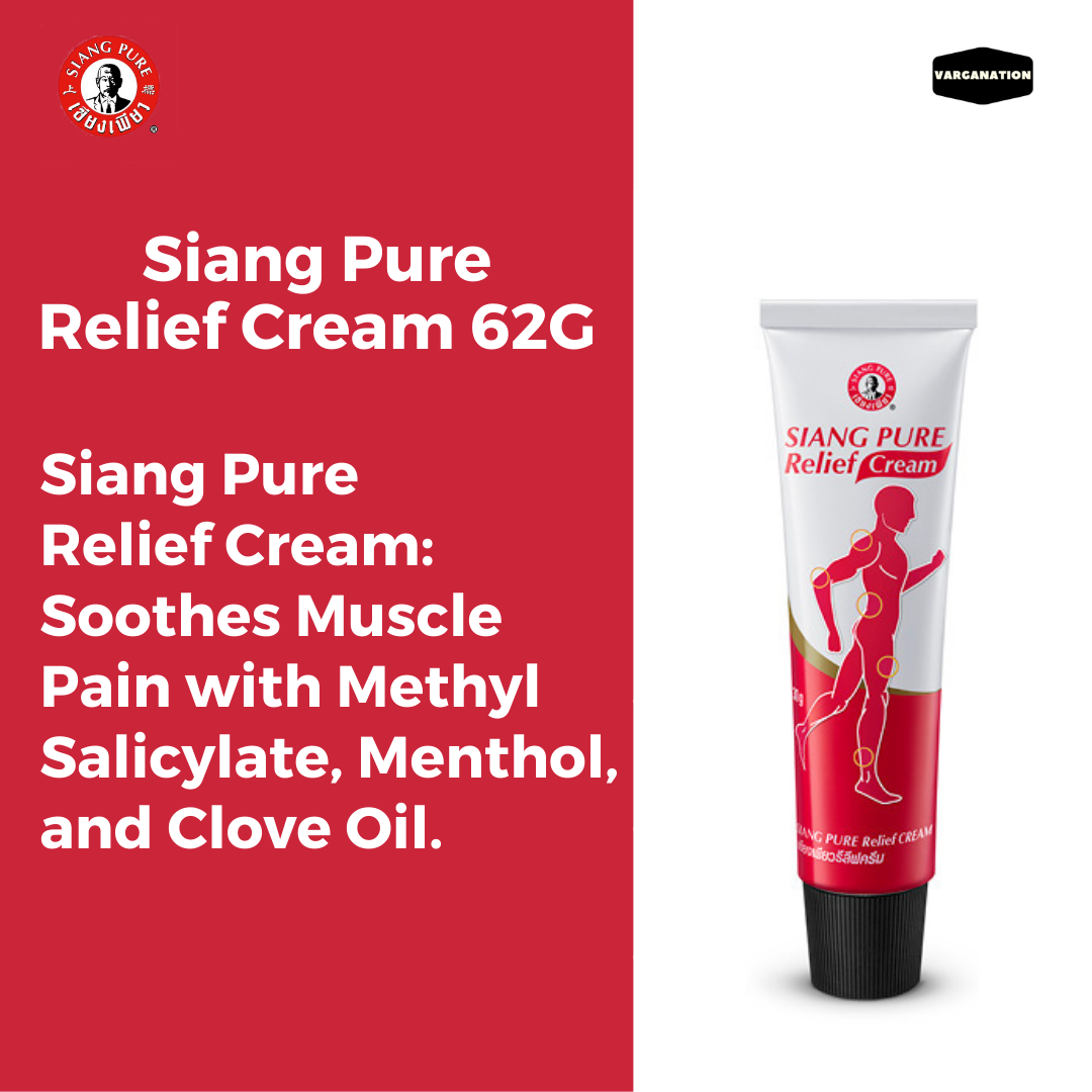 Siang Pure Relief Cream Liniment 62g and 32g Set Made in Thailand ...