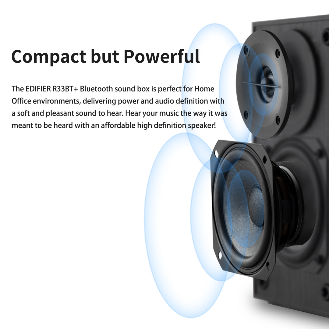 Edifier R33BT PLUS 16W RMS EDIFIER BLUETOOTH SPEAKER - BLACK | Shopee ...