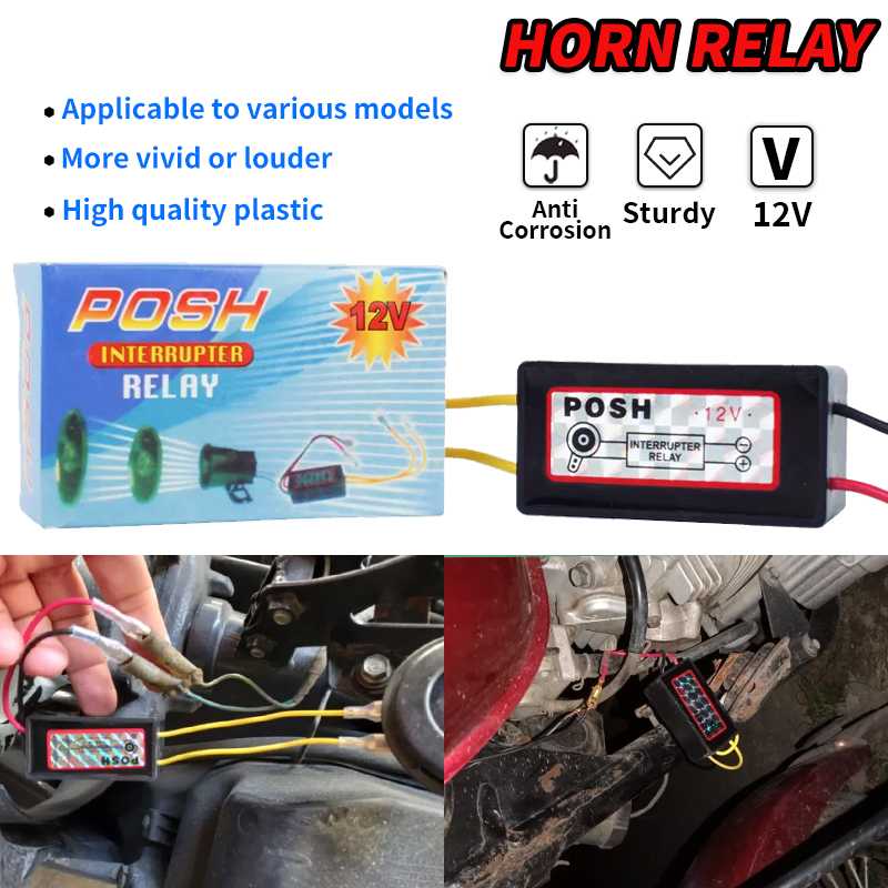 Horn Relay Flasher Back Fire Relay 12V Universal Horn Relay Rapid ...