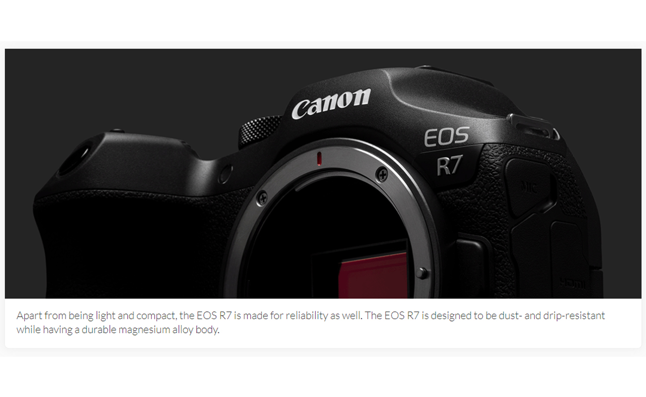 Canon EOS R7 Mirrorless Digital Camera Body 32.5MP APS-C CMOS Sensor ...