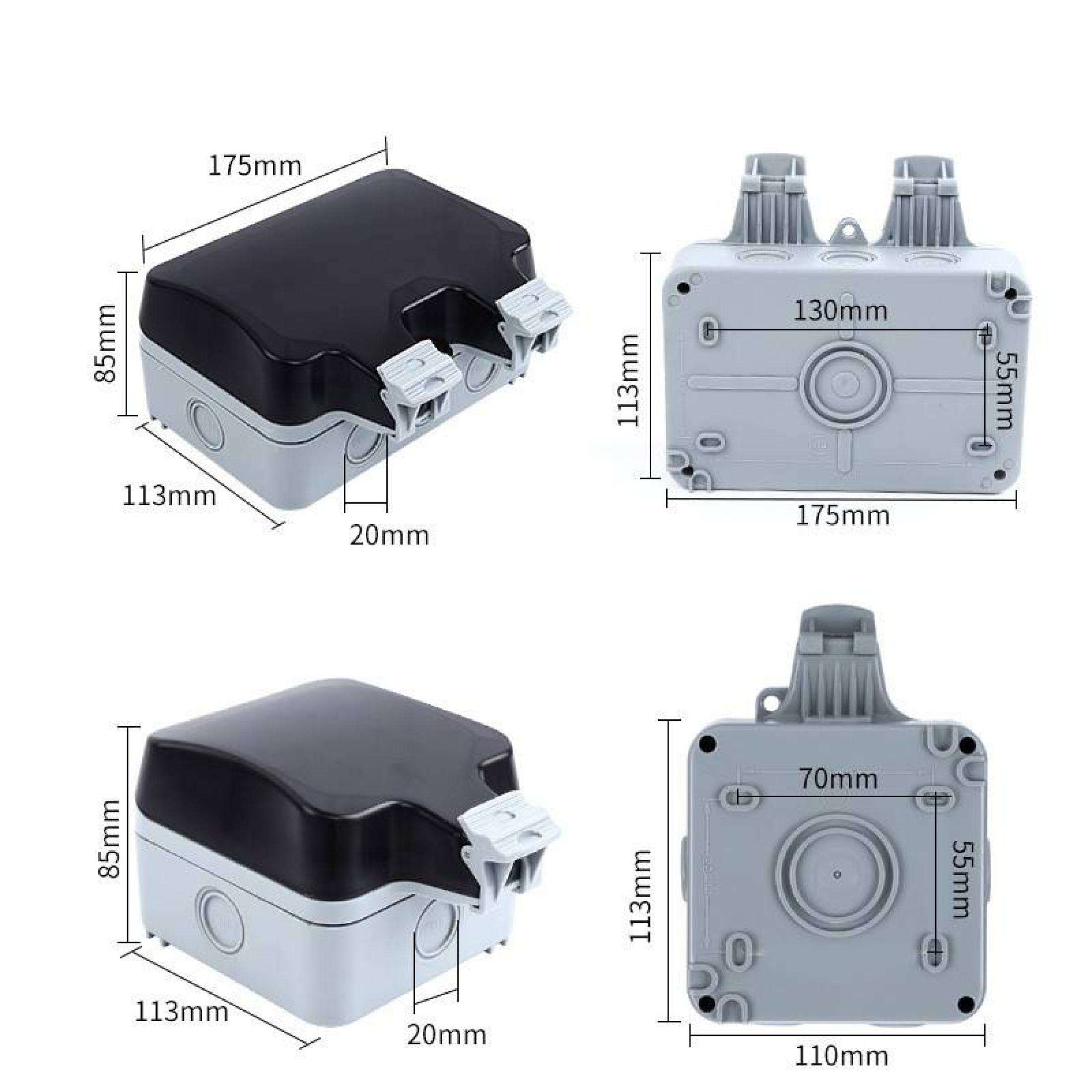 IP66 Outdoor Waterproof Socket Open-Mounted Multifunctional Ten Hole ...