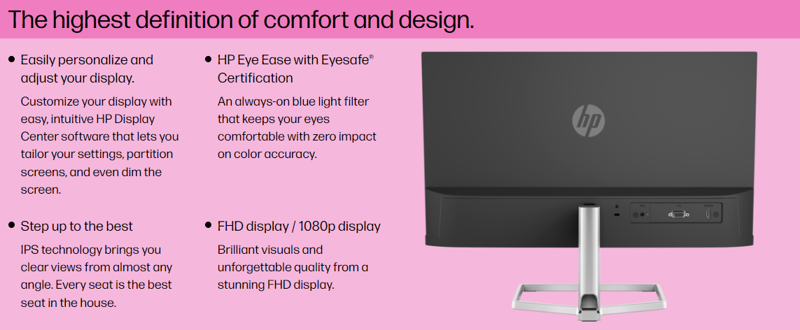 HP M22f FHD Monitor 22" IPS Display with 1920 x 1080 / 300 nits [1 ...