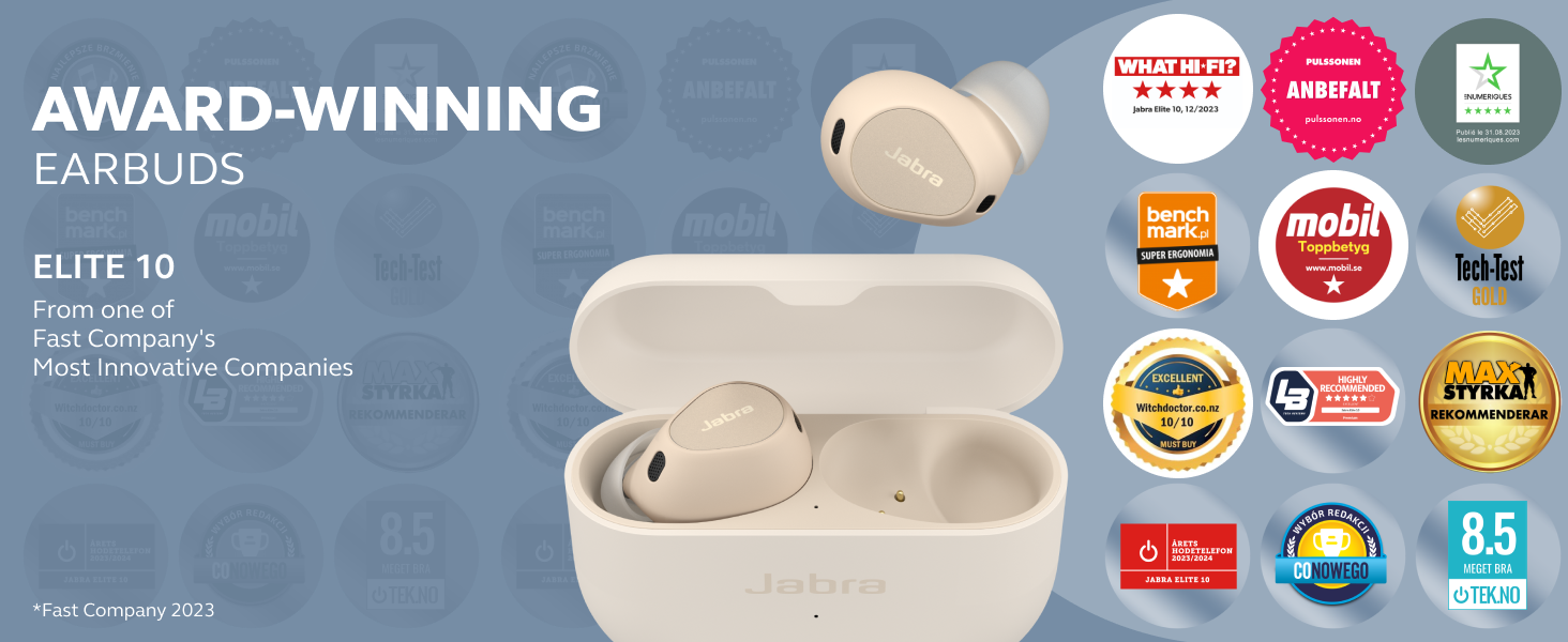 Jabra Elite 10 True Wireless Earbuds – Most Advanced Earbuds for Work ...