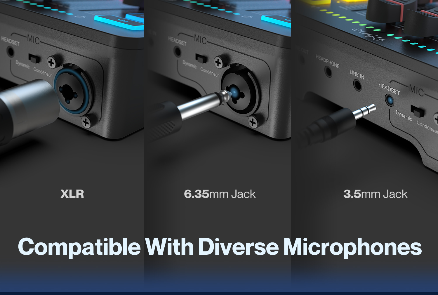 FIFINE AmpliGame SC3W White Gaming Audio Mixer, Streaming RGB PC Mixer ...