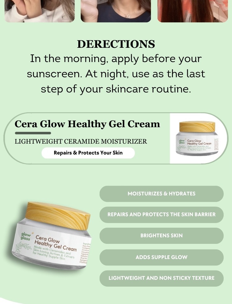 Glow Glass Ceramide Moisturizer Cera Glow Healthy Gel Cream 50g ...