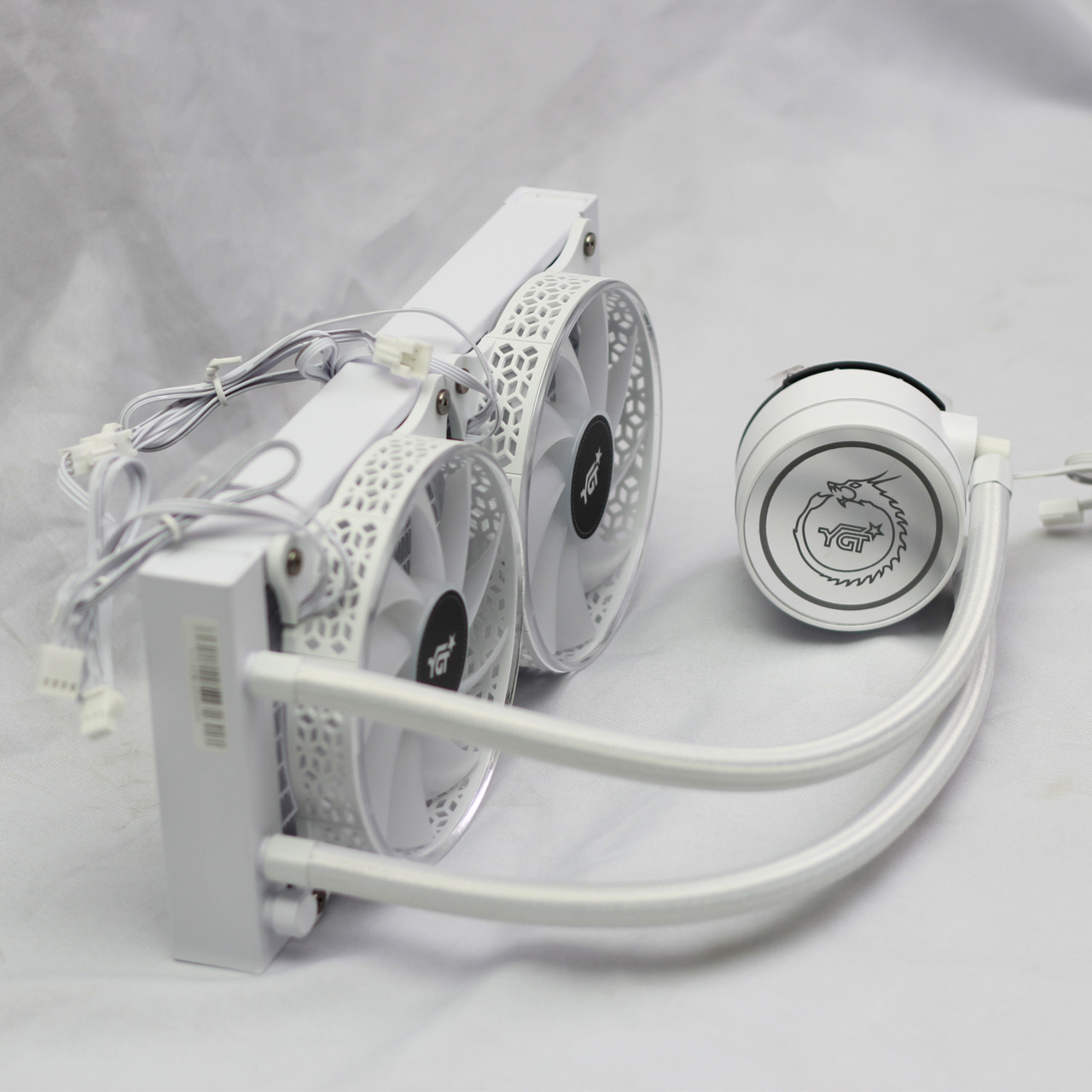 YGT DF-240 white pink black CPU Liquid Cooler All-in-one with 5v 3pin Aura Sync RGB | Shopee ...