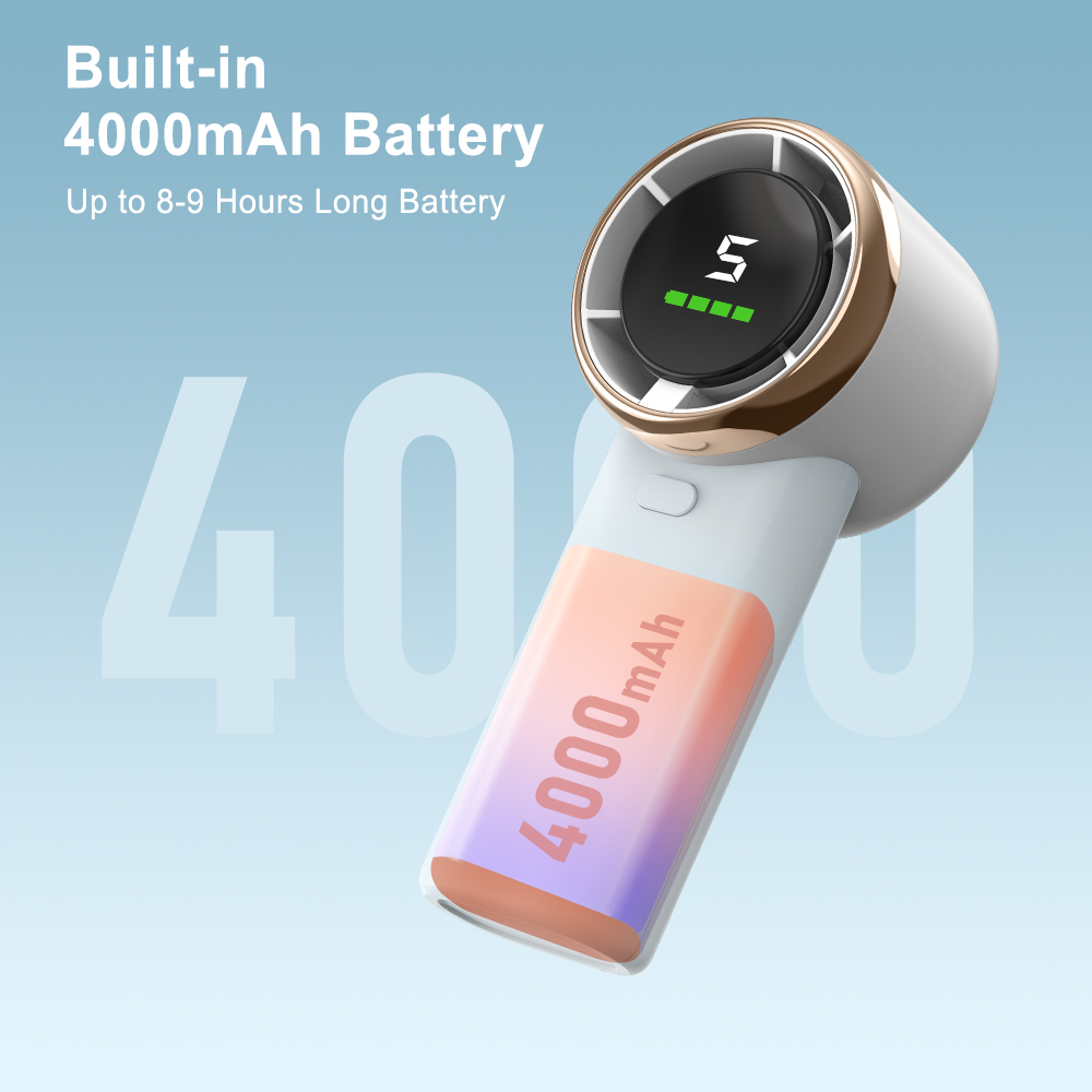 Orashare HF03 4000 mAh Portable Turbo Fan High Speed Handheld Fan 5 ...