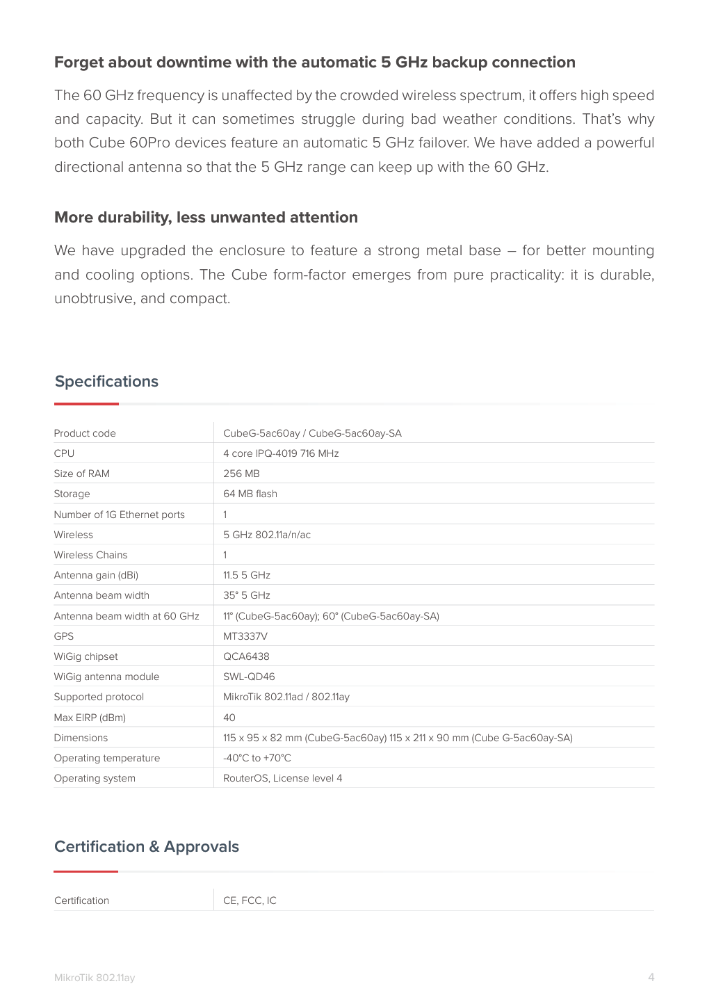 MikroTik Wireless Wire Cube Pro - Pair of 60Ghz High-speed Point-to ...