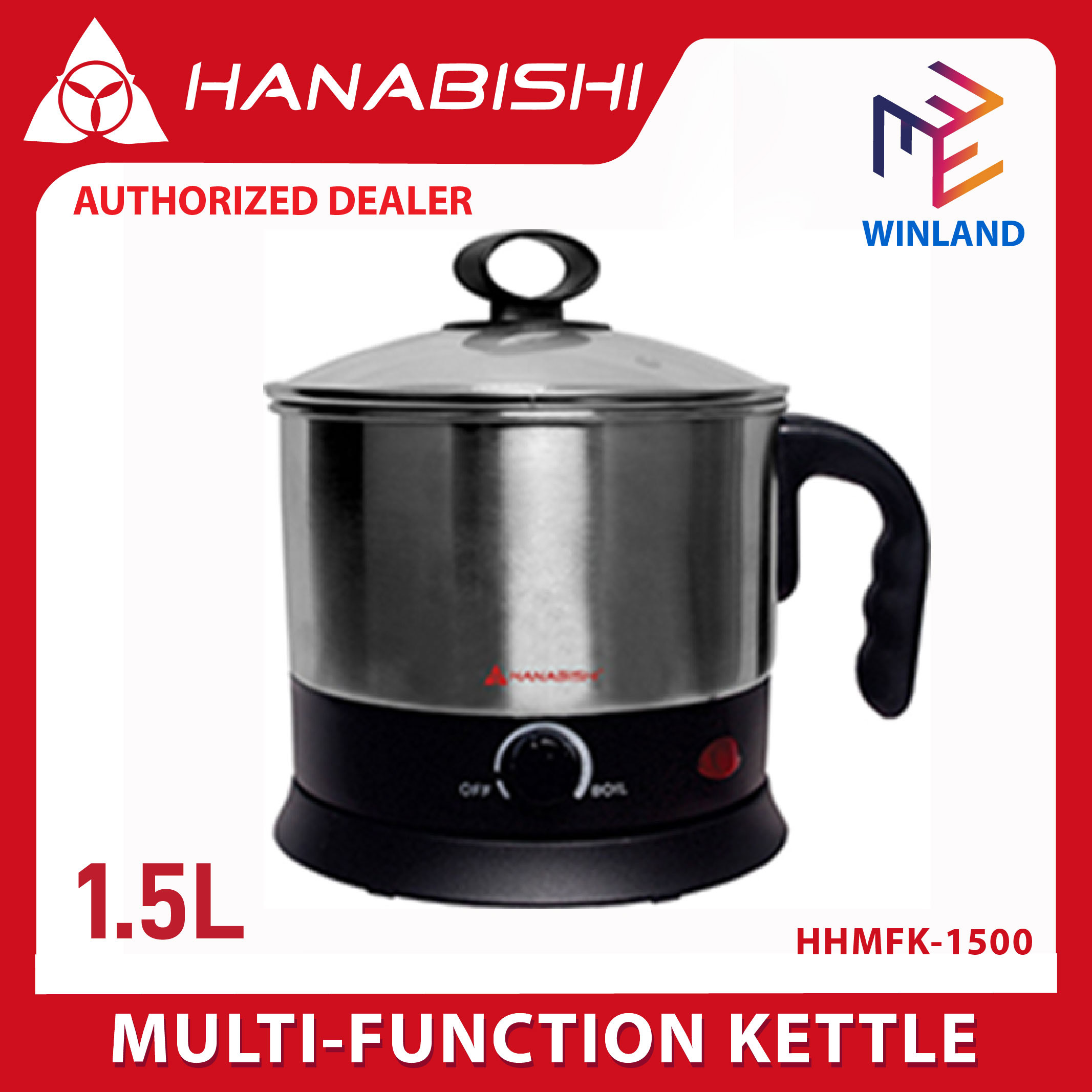 Hanabishi by Winland Multifunction Electric Kettle Cooker 1.5L HHMFK ...