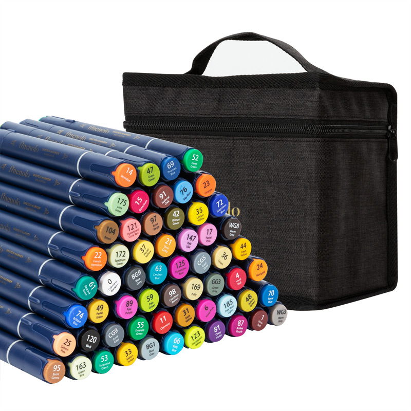 Finenolo by Deli Marker Pen 30/40/60/80 Colors Alcoholic Marker School ...