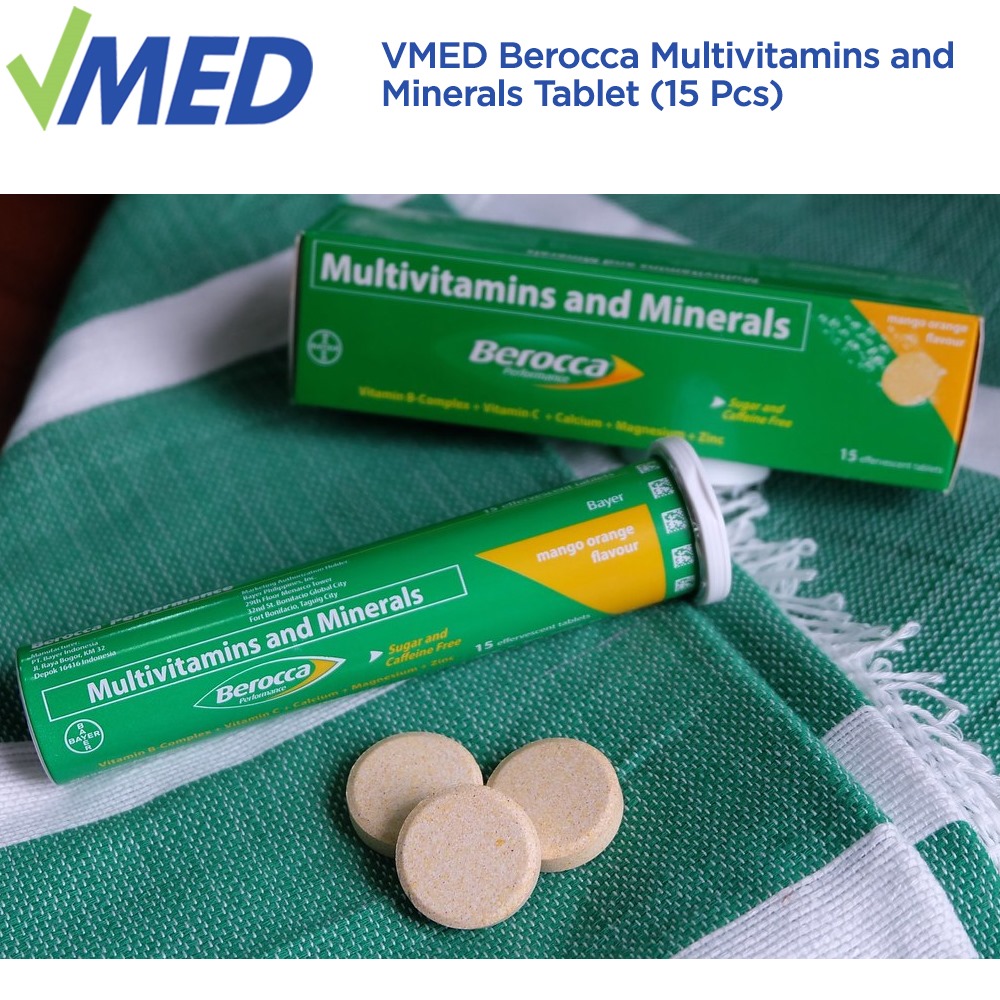VMED Berocca Multivitamins And Minerals Tablet (15pcs) | Shopee Philippines
