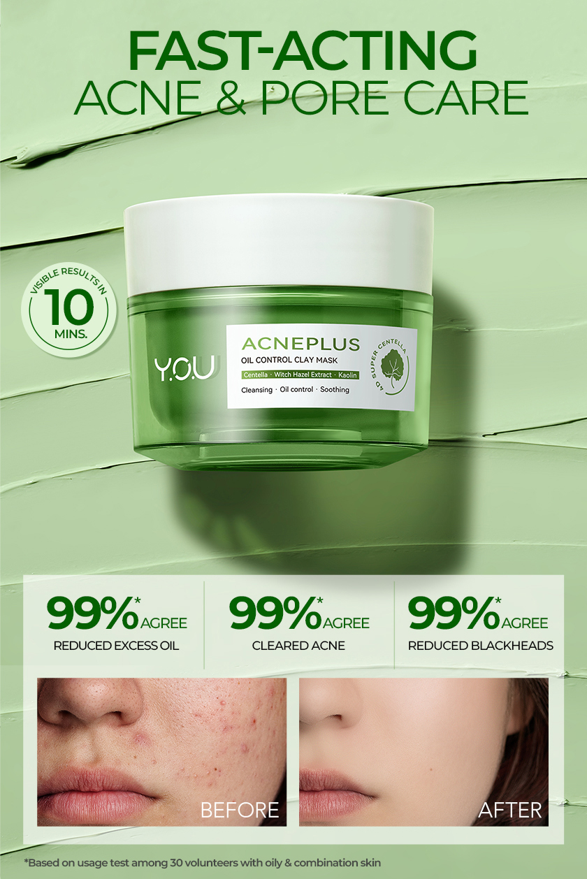 Y.O.U AcnePlus Oil Control Clay Mask | Amazonian Clay | Remove ...