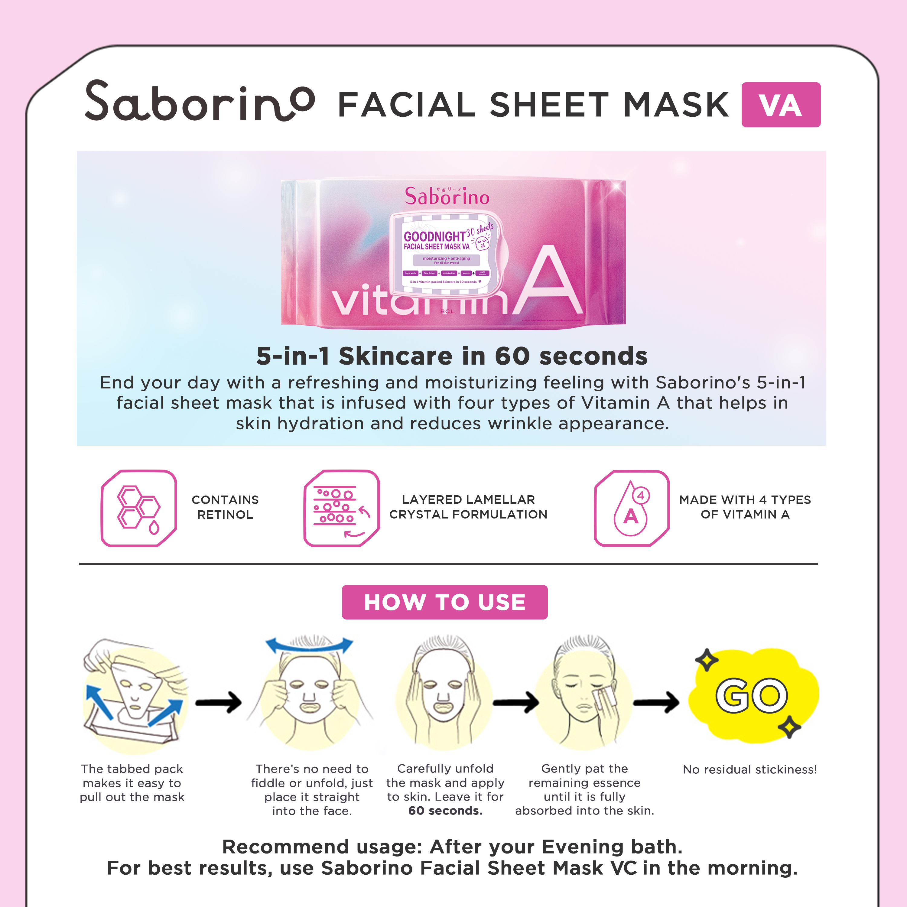 SABORINO Good Night Sheet Mask VA | Shopee Philippines