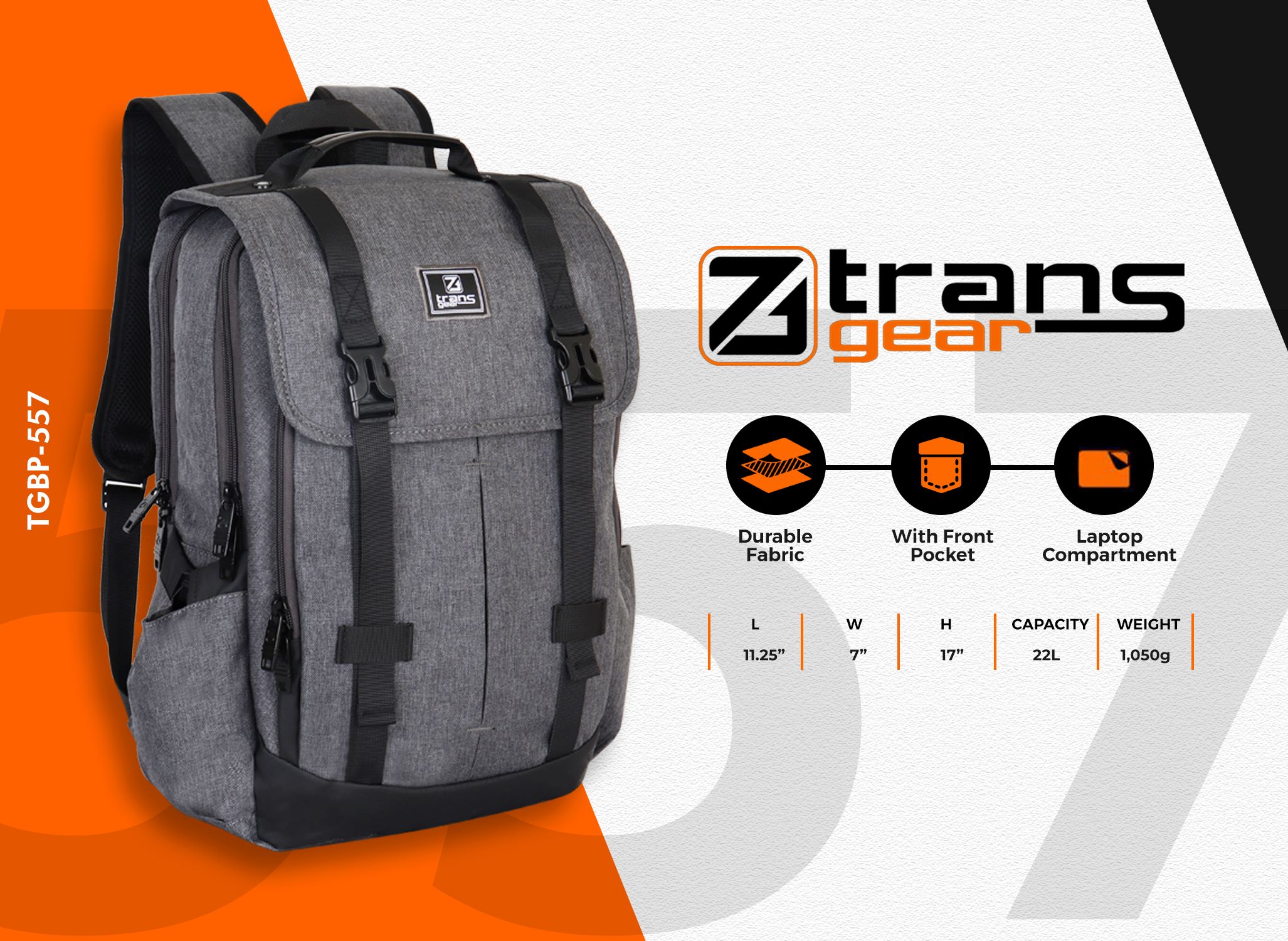 Transgear 557 Lifestyle Backpack With Laptop Case That Fits Most 16 ...