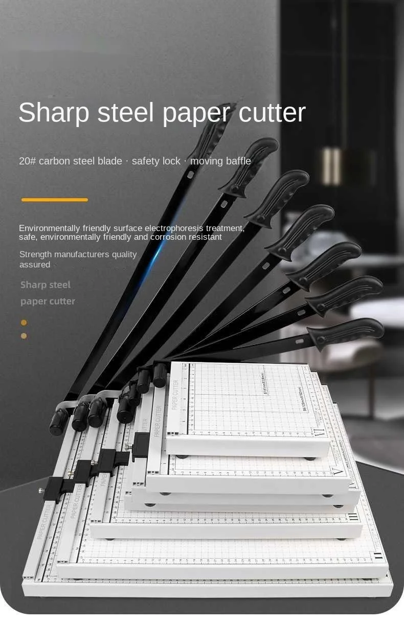 Officom Paper Cutter Metal & Wood Base A4 A3 A5 B3 B4 B5 Size Heavy ...