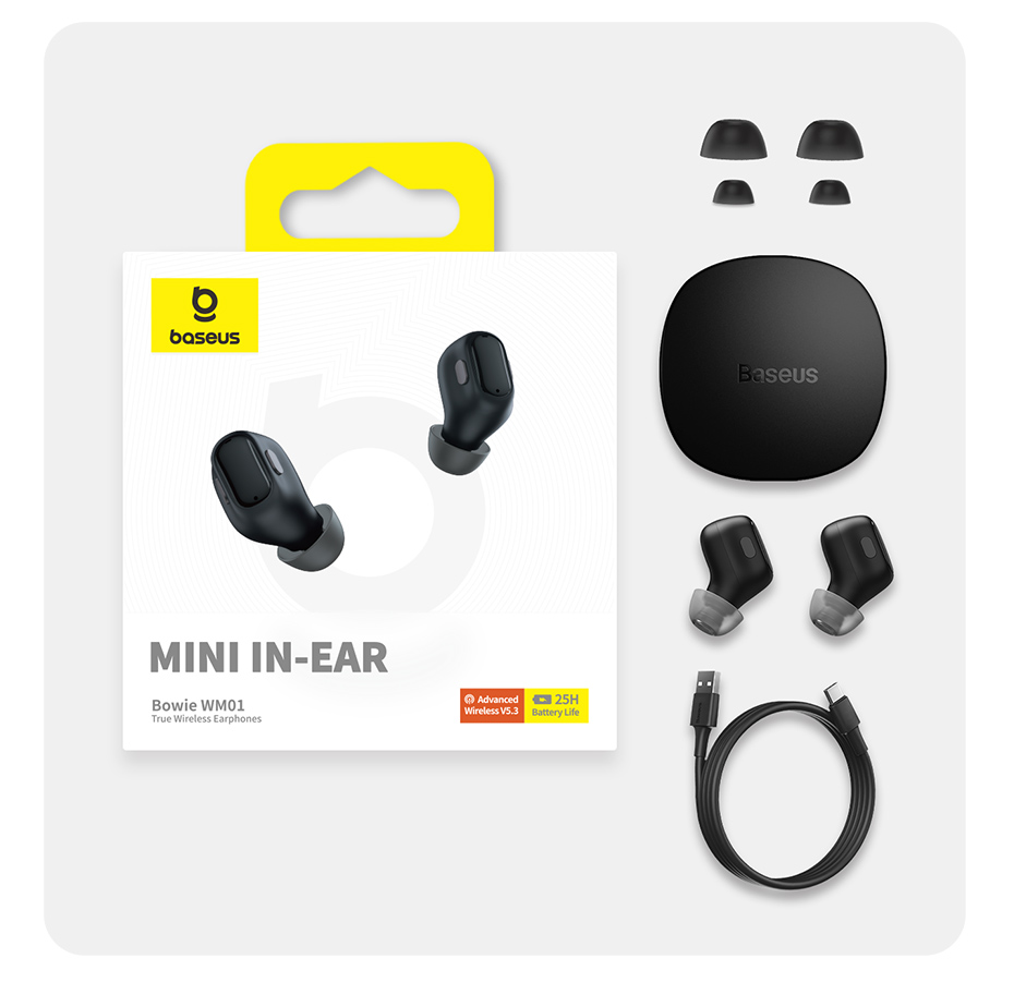 Baseus WM01 TWS Bluetooth 5.3 Earphones Stereo Wireless Headphones ...