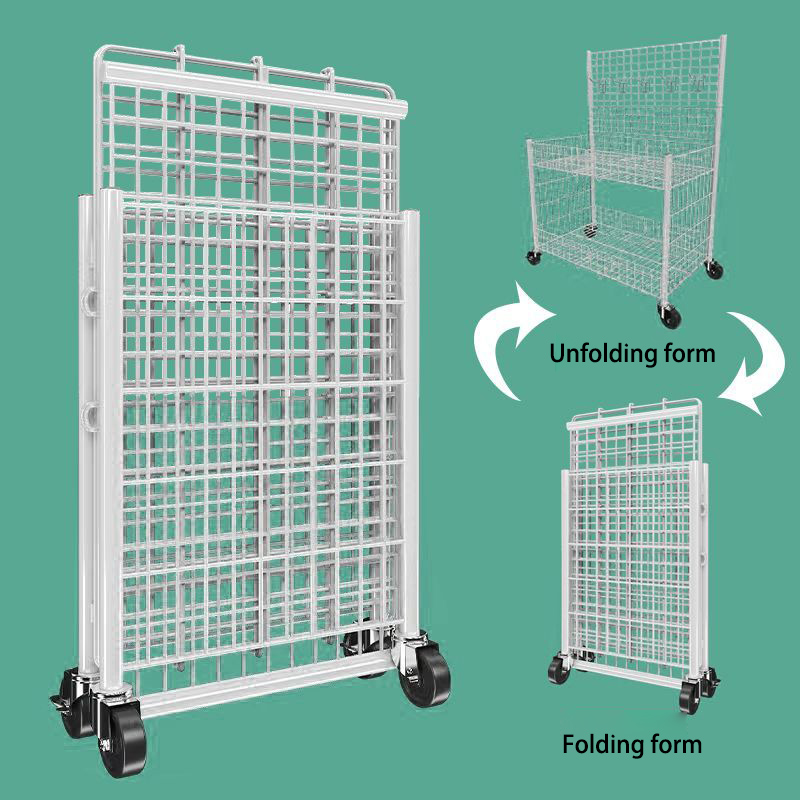 Handcart heavy duty sale cart rack collapsible bargain rack basket rack ...