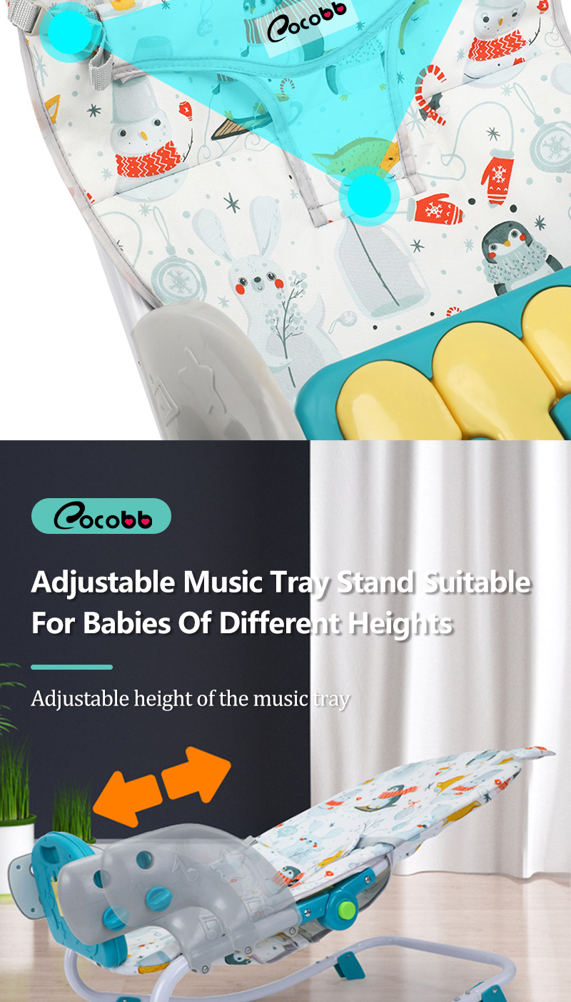 COCOBB Baby Rocking Chair Multifunctional Foldable Soft Newborn Safety ...
