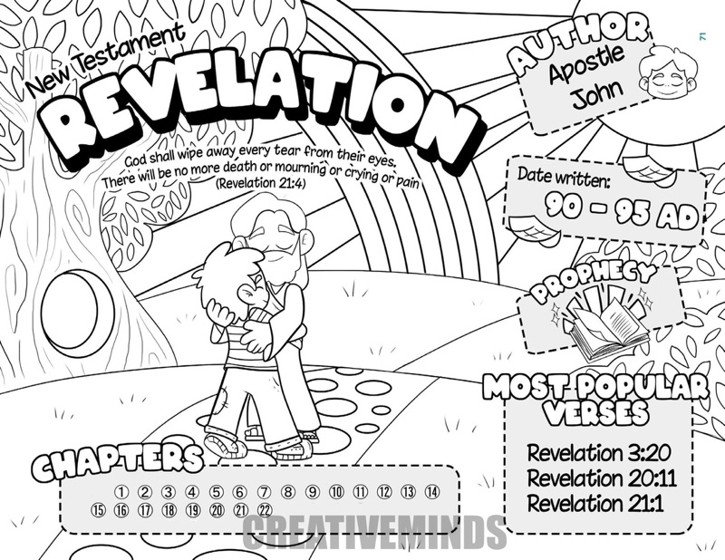 BOOK BY BOOK BIBLE COLORING BOOK FOR KIDS AND ADULTS - FROM GENESIS TO ...