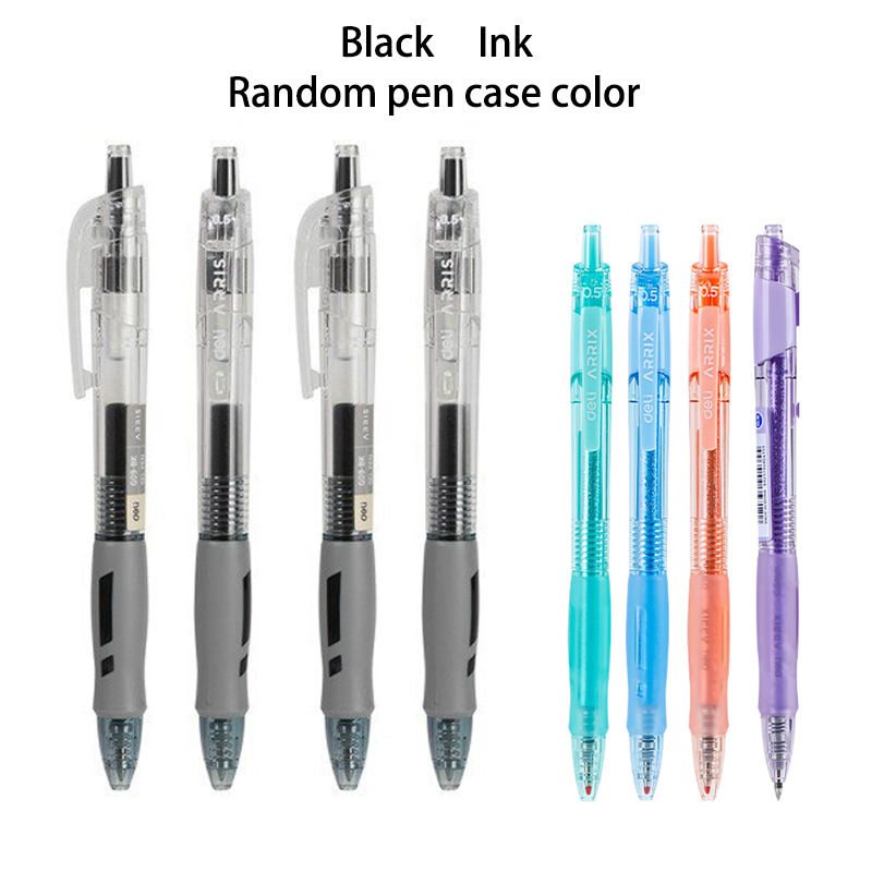 Deli 12PCS Gel Pen 0.5mm Press Sign Pens Writing Ballpen | Shopee ...