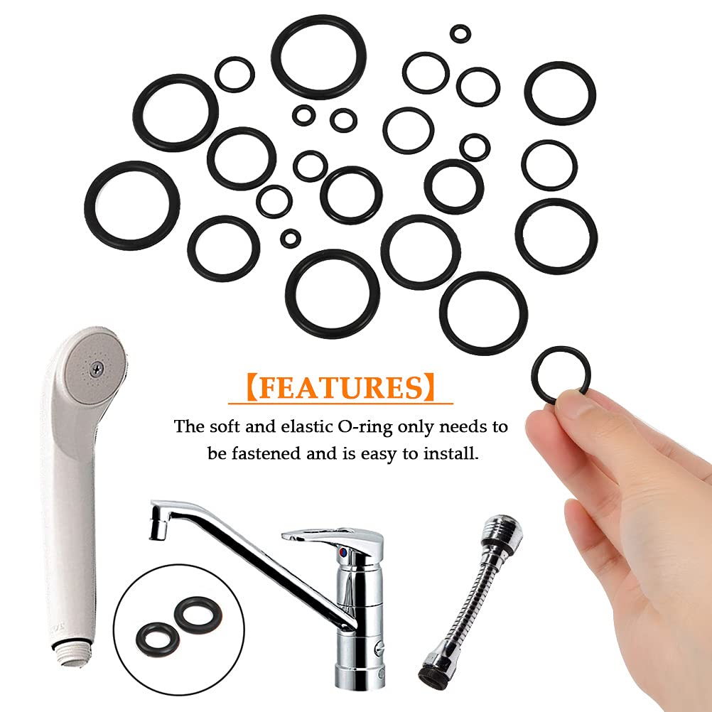 1200/225pcs Rubber O Rings Assortment Kit Set for Faucet Pressure ...