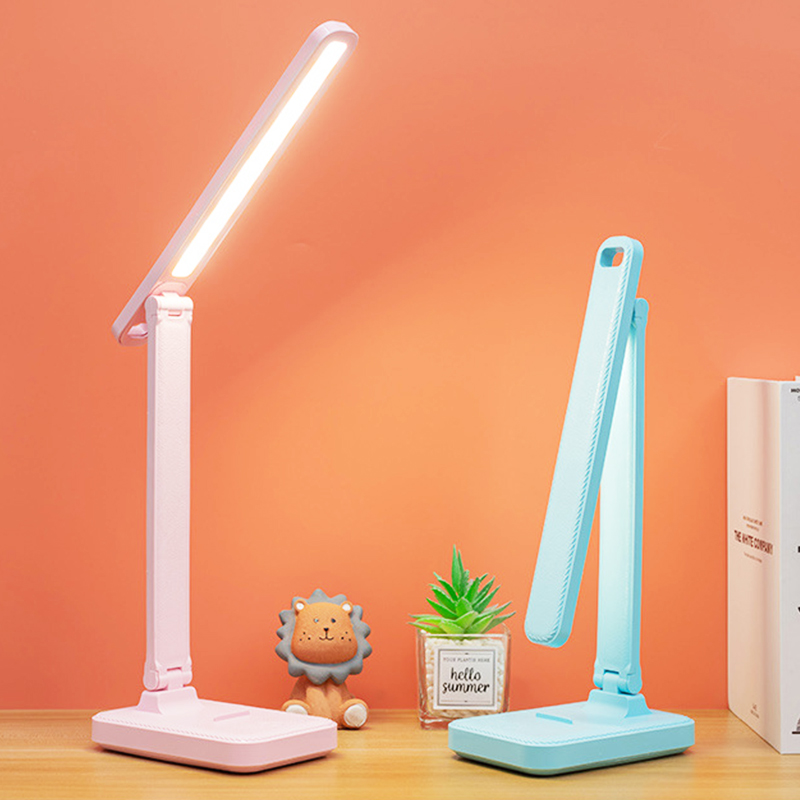 LED Rechargeable Study Lamp Shade Bedroom Desk Lamp Portable Reading ...
