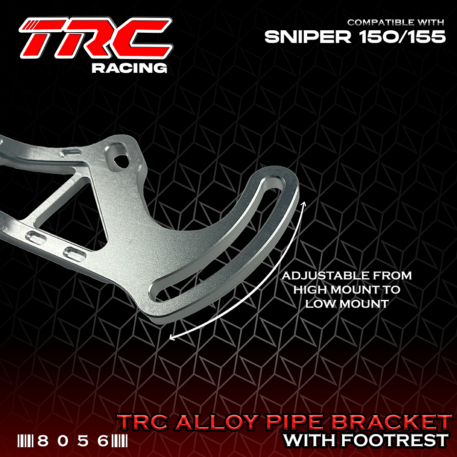 TRC ALLOY PIPE BRACKET W/ FOOTREST for SNIPER 150/155 8056 | Shopee ...