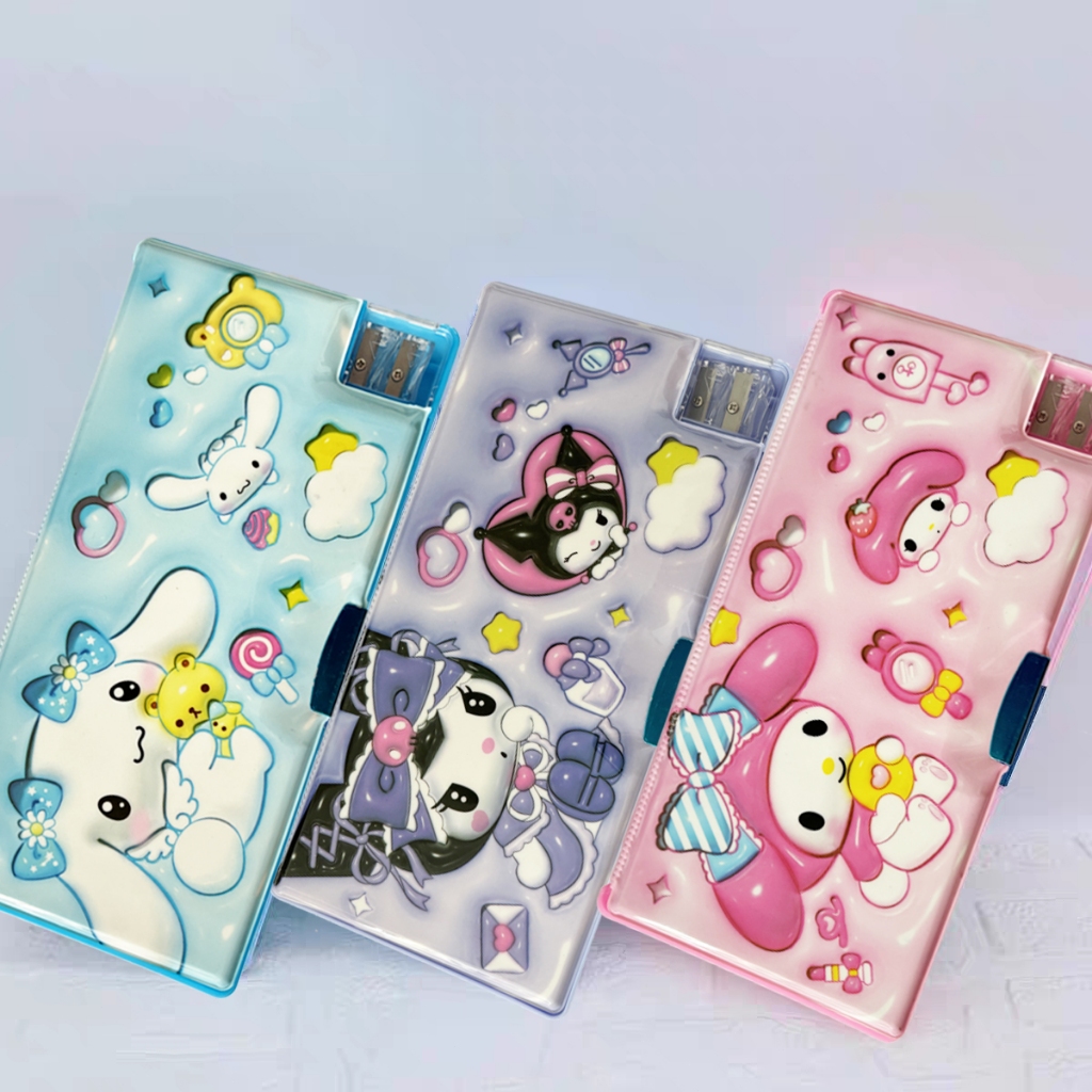 METECH Sanrio Double Sided Opening Magnetic Pencil Case with sharpener ...