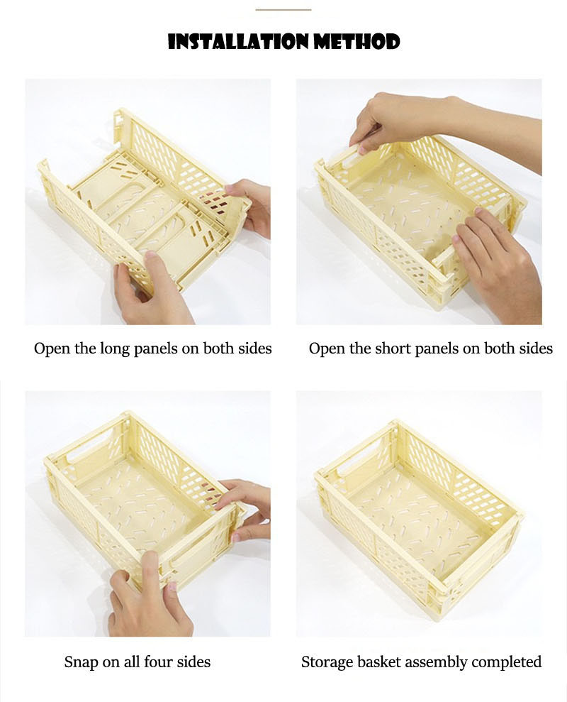 Creative Storage Box Korea Foldable Crate Tray Organize Desktop Rack ...