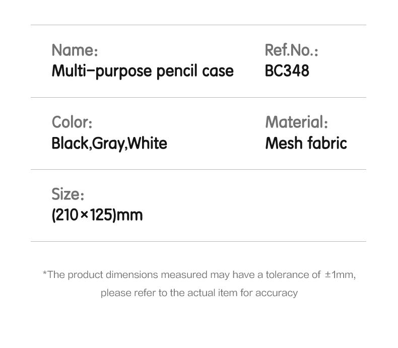 Deli Transparent Mesh Pencil Case Nylon For Students' Examination BC348 | Shopee Philippines