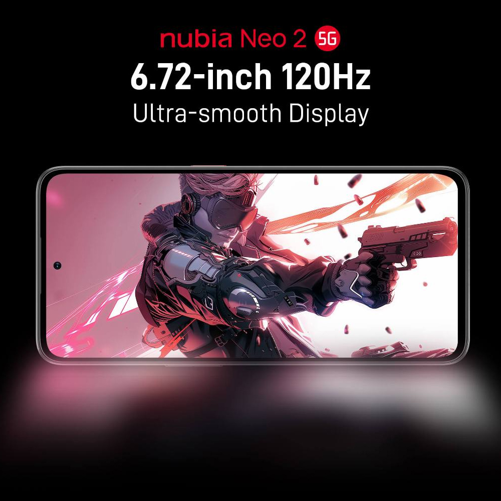 Nubia Neo 2 5G Smartphone | 8GB+256GB | Unisoc T820 | 6.72” FHD+ 120Hz Display | 6000mAh Battery ...