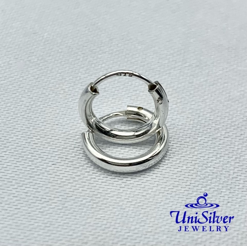 Unisilver 925 Sterling Silver Small Hoops Earring 10mm (LE1116-1001 ...
