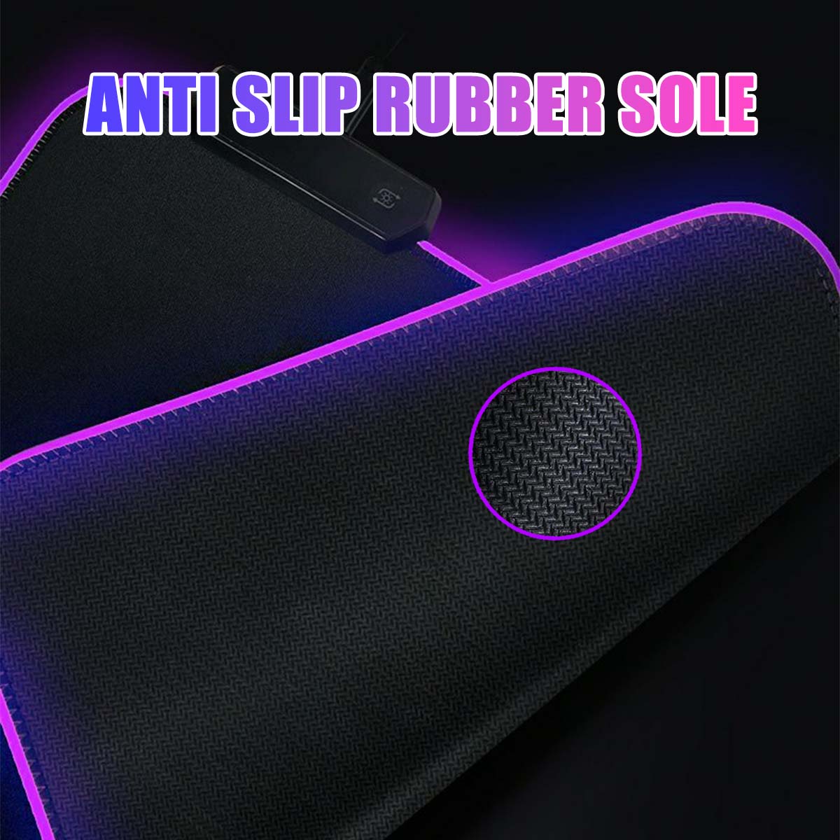 MKEPS RGB Gaming Mouse Pad LED Large Mouse Pad Anti-Slip Rubber Base ...