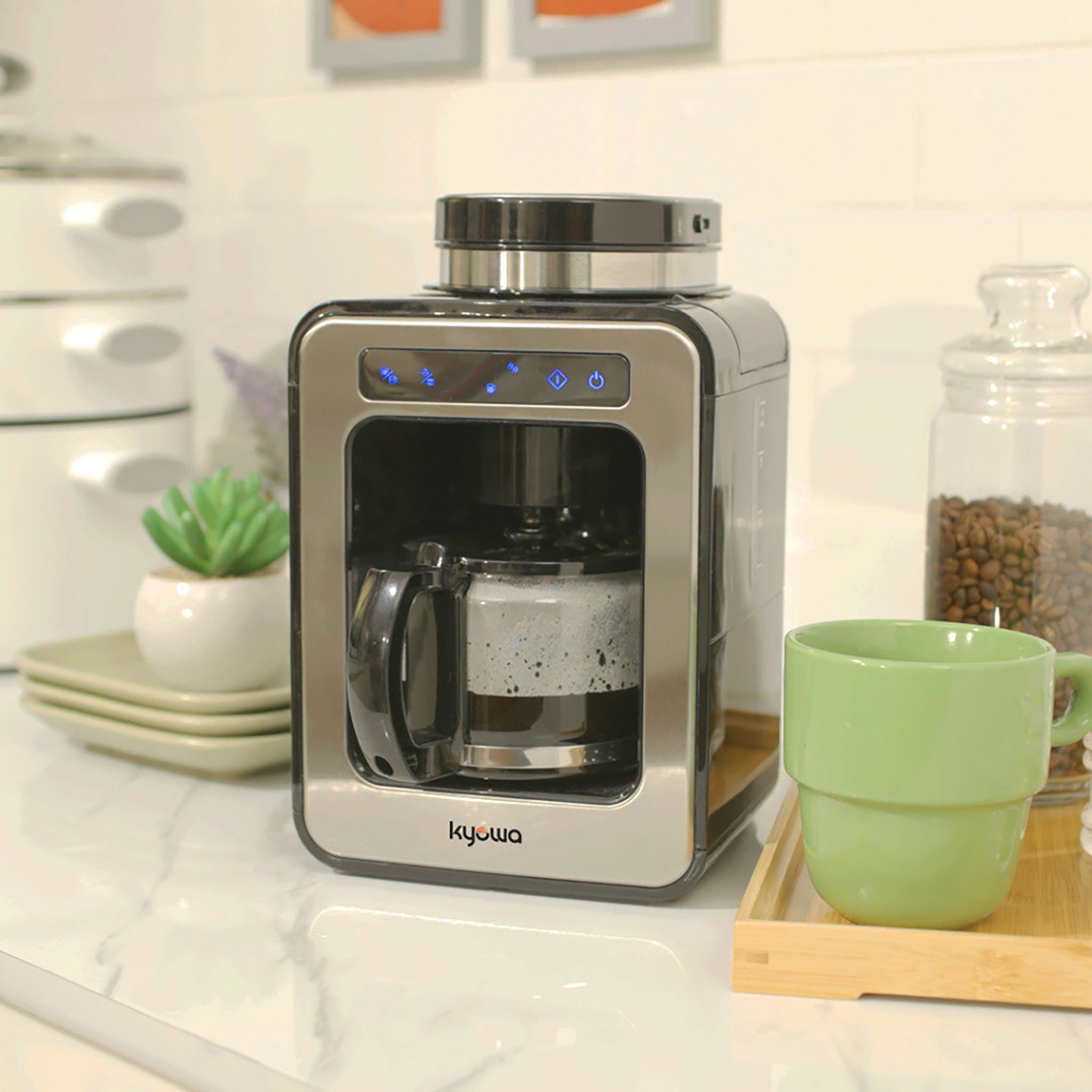 Kyowa by Winland Coffee Maker with Grinder 2 in 1 Warm Mode (600W/230V ...