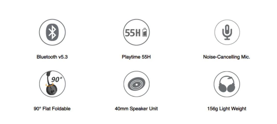 A4Tech BH230 Black/White Bluetooth v5.3 Advanced Noise Cancelling ...