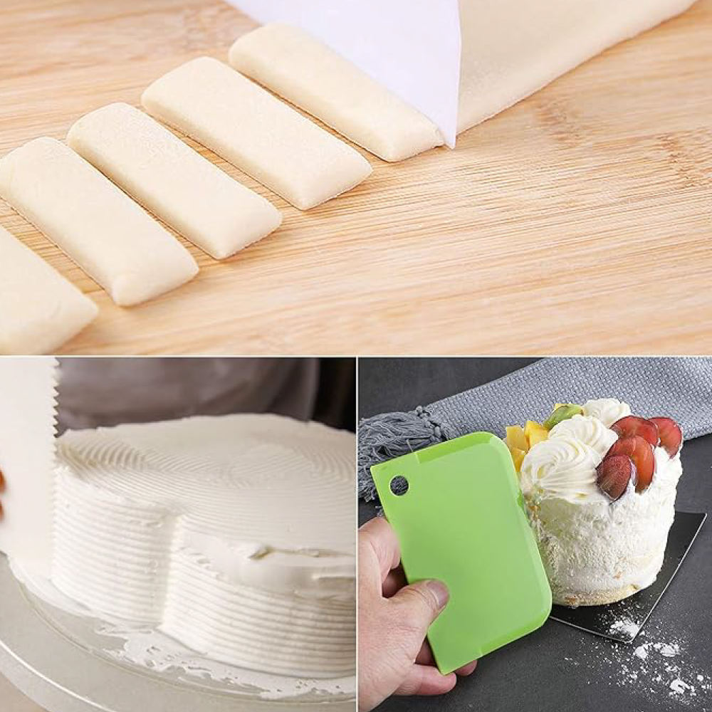 3pcs/ Set Cake Smoother Dough Cutter Fondant Smoother Reusable Cake ...